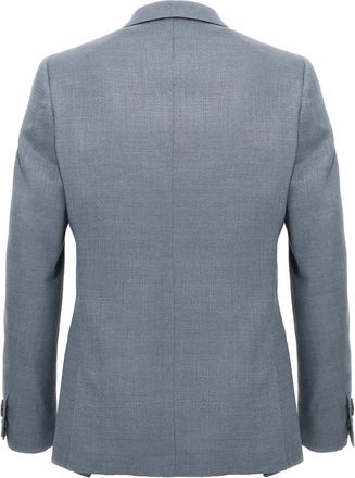 Maurizio Miri Double-Breasted Silk Blend Blazer - Blue-grey