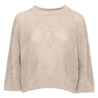 PESERICO Damen, Strickwaren, Beige, MGr&ouml;&szlig;e
