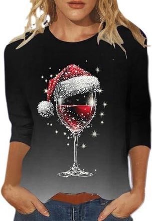 Generic T-Shirt de Noël Blanchi pour Femme - T-Shirt de Noël Amusant - Cadeau de Film de Noël - T-Shirt de Noël pour Femme, Za1-noir, M