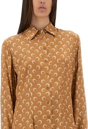 Marine Serre Moon Shirt - Beige
