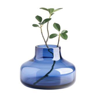 Torre & Tagus Einfarbige, runde Glasvase f&uuml;r Blumen - 10.2 cm hoch, einzigartige Blumenvase, klare, Knospenvase als dekoratives Regal-Dekor oder Hochzeitsgeschenk, 