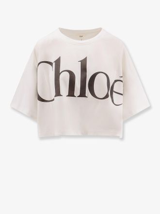 Chlo&eacute; Cotton t-shirt with maxi logo on the front - CHLOE - gender_Woman