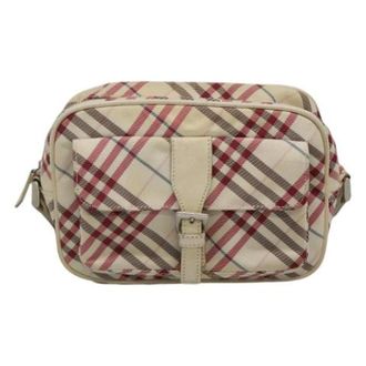 Burberry Sac bandouli&egrave;re en nylon Nova Check Blue Label Pre-owned - Femme - Pre-owned - Blanc - Taille: ONE Size
