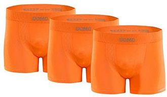 Sesto Senso 3 Paires Boxer Hommes sans Couture Rétro Caleçons Slips Confortable Trunks Basique Culotte sous-vêtements Uomo S/M Orange