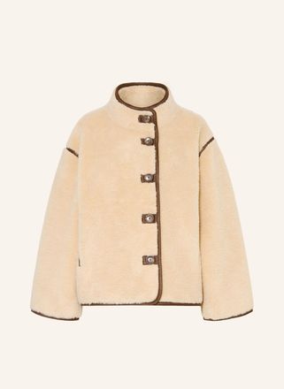 Mrs & Hugs Mrs & Hugs Teddyfell-Jacke beige