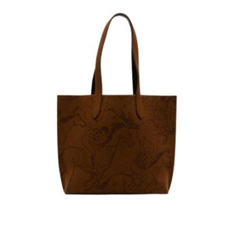 Herm&egrave;s Pre-owned Vintage Felt Tote - Femme - Pre-owned - Brun - Taille: ONE Size