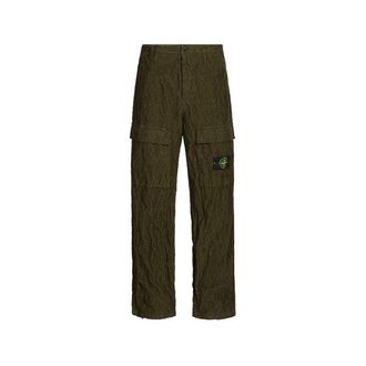 Stone Island Pantalon cargo en coton m&eacute;lang&eacute;