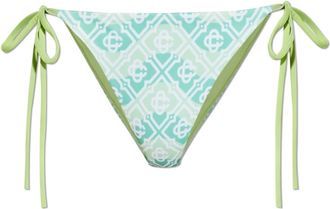 Casablanca Femme, Maillots de bain, Bleu, Taille: 40 FR Bas de bikini string &agrave; monogramme ondul&eacute;