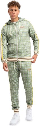 Lonsdale Mens LITTLESTONE Trainingsanzug, Green/Yellow/Ecru, XXL