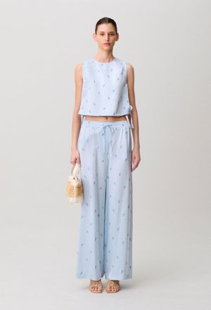 Claudie Pierlot Pantalon l&eacute;ger satin