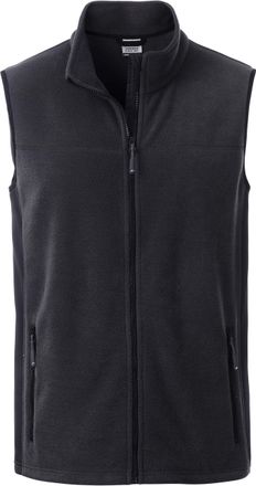 James & Nicholson Herren Workwear Fleece Outdoor Weste, Grau (Carbon/Black), XXXX-Large