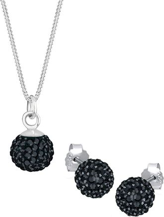 Elli Schmuckset Damen mit Kristall Sterling in 925 Sterling Silber