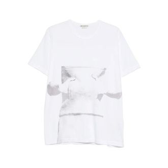 J.W.Anderson Homme, Tops, Blanc, Taille: S Gesture T-shirt