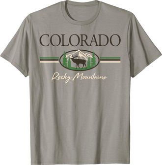 Trendy Apparel Colorado Rocky Mountains Elk Silhouette T-Shirt