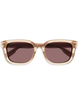 Gucci lunettes de soleil &agrave; logo imprim&eacute; - Orange