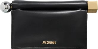 Jacquemus Clutches - La Pochette Rond Carr&eacute; - Gr. unisize - in Schwarz - f&uuml;r Damen