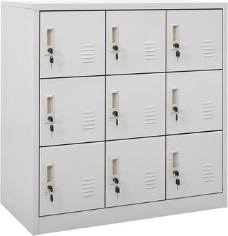 vidaXL Vidaxl - Armoire &agrave; casiers Gris clair 90x45x92,5 cm Acier