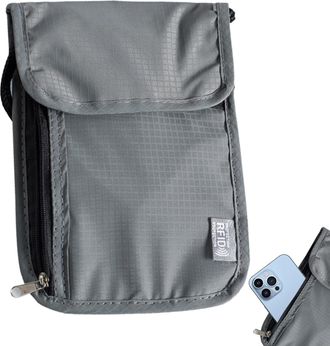 Generico Geldb&ouml;rse mit Schloss: 19 x 14 cm, Faraday-Aufbewahrung aus Nylon, Diebstahlschutz mit wasserdichtem Design, praktischer Organizer f&uuml;r Kreditkarten