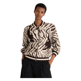 Akep Femme, Vestes, Multicolore, Taille: 42 FR Veste Imprim&eacute; Z&egrave;bre