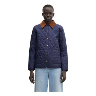 Sporty & Rich NY Crest Nylon Steppjacke - - Jackets - Damen - Blau - L