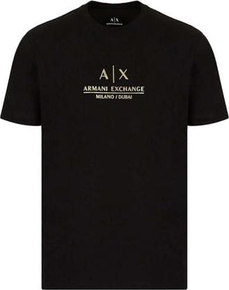A|X Armani Exchange T-shirt pour homme 3LZTNB ZJ9AZ, manches courtes, col rond, Noir, Medium