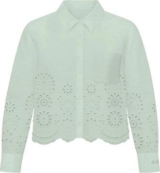 MC2 Saint Barth Femme, Blouses et Chemises, Vert, Taille: 38 FR camicie poliestere