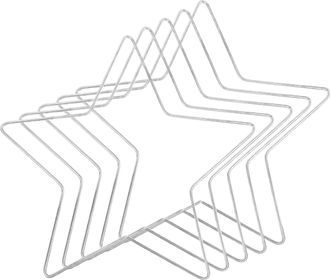 Generico Metallringe, dekorativer Rahmen, Stern, 20 cm, 5 Stück, Fensterdekoration, für Bastelarbeiten, Partys, Hochzeiten, Geburtstage