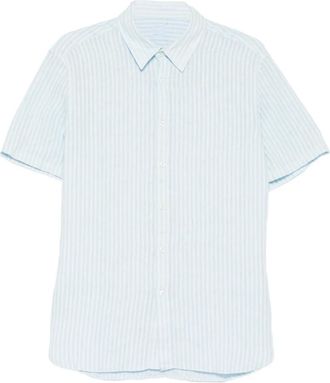 120% Lino Homme, Chemises, Bleu, Taille: L Chemise en lin coupe contemporaine