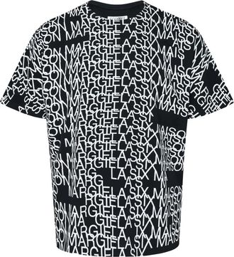 Maison Margiela Layered Logo T-Shirt - - Tops - Herren - Schwarzk - M