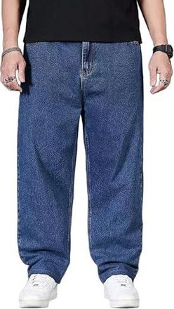 Generic Jeans dautomne pour homme - Grande taille - Coupe droite - Jambe large - Taille &eacute;lastique, Couleur 1, 54