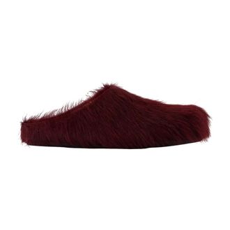 Marni Burgund Leder Fussbett Mules - - Shoes - Damen - Rot - 37 EU