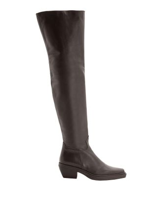 8 by YOOX LEATHER WESTERN OVER-THE-KNEE BOOTS