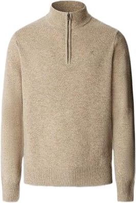 Hackett Pull droit col montant zipp&eacute; en laine