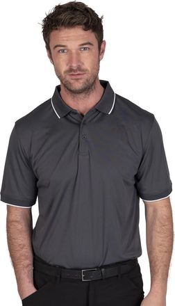 Island Green IGTS1899 Herren-Poloshirt mit R&uuml;ckenpasse-Detail, Kohlenschwarz, Mittel