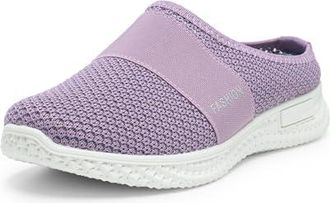 Alexis Leroy Pantoufles Mode Femme Chaussures Baskets en Maille pour Femme sans Lacets Chaussures de Fitness Slip on Slippers Violet 38 EU
