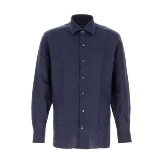 Ermenegildo Zegna Homme, Chemises, Bleu, Taille: M Chemise en lin