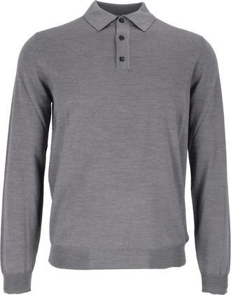 Slowear Polo ML - - Knitwear - Herren - Grau - M