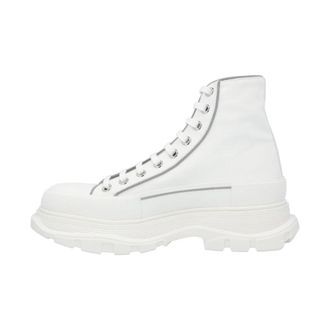 Alexander McQueen Wei&szlig;e Canvas HighTop Platform Sneaker - - Shoes - Herren - Wei&szlig; - 40 EU