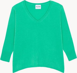 Kujten Pull cachemire femme col V oversize - Pull Minie