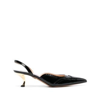Thom Browne Femme, Chaussures, Noir, Taille: 37 1/2 EU Escarpins Slingback &agrave; Bout Pointu