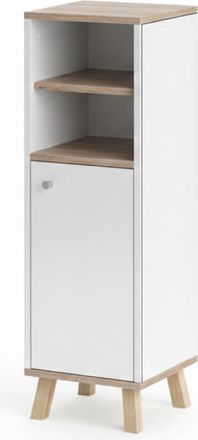 Vicco Midischrank Wei&szlig; Senyo 30x95x30 cm - Badezimmerm&ouml;bel, Viel Stauraum f&uuml;r Badutensilien