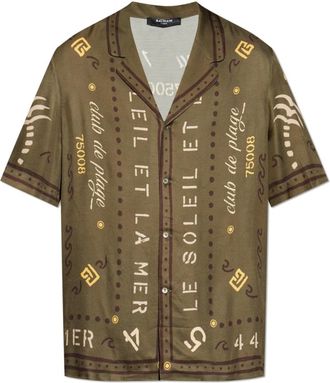 Balmain Homme, Chemises, Vert, Taille: XL T-shirt &agrave; manches courtes