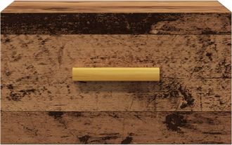 Generic Wandmontierter Nachttisch, Schwebender Nachttisch mit Schublade mit Holzgriff, Holzwerkstoff f&uuml;r Schlafzimmer, Kleine Wohnung und Schlafsaal (Altes Ho