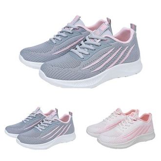 Generic Baskets de course pour femme - Chaussures de sport d&eacute;contract&eacute;es et confortables - Antid&eacute;rapantes - L&eacute;g&egrave;res et respirantes - En maille, gris, 37.5 EU