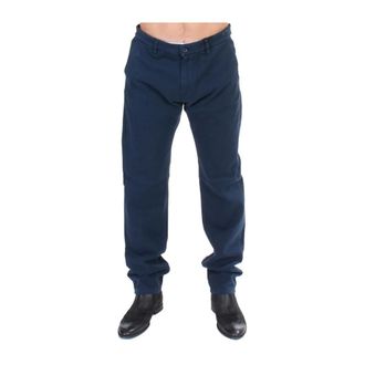 Gianfranco Ferre Blaue Baumwoll-Stretch-Chinohose - - Trousers - Herren - Blau - M