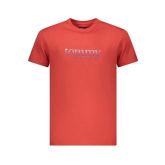 Tommy Hilfiger Homme, Tops, Rouge, Taille: 3XL Crew Neck T-Shirt