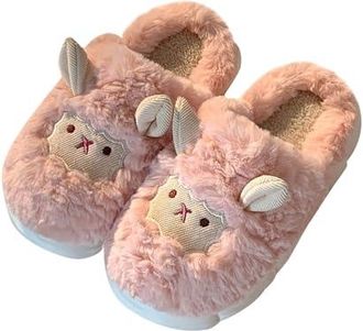 Generic Femme Chausson Hiver Chausson Fourré Femme Ladies Casual And Fashionable Bag And Autumn Winter Indoor Home Anti Warm Slippers Antidérapant Pour Chauss