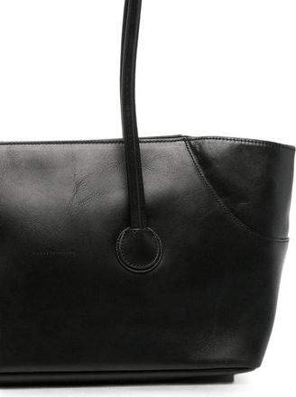 Margesherwood Smooth-Grain Leather Shoulder Bag - Black