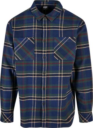 Urban Classics Herren Checked Mountain Shirt darkblue/Bottlegreen, L