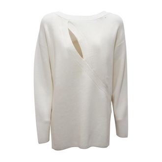 Elisabetta Franchi Mk-51S-51E2 Pullover - - Knitwear - Damen - Wei&szlig; - S